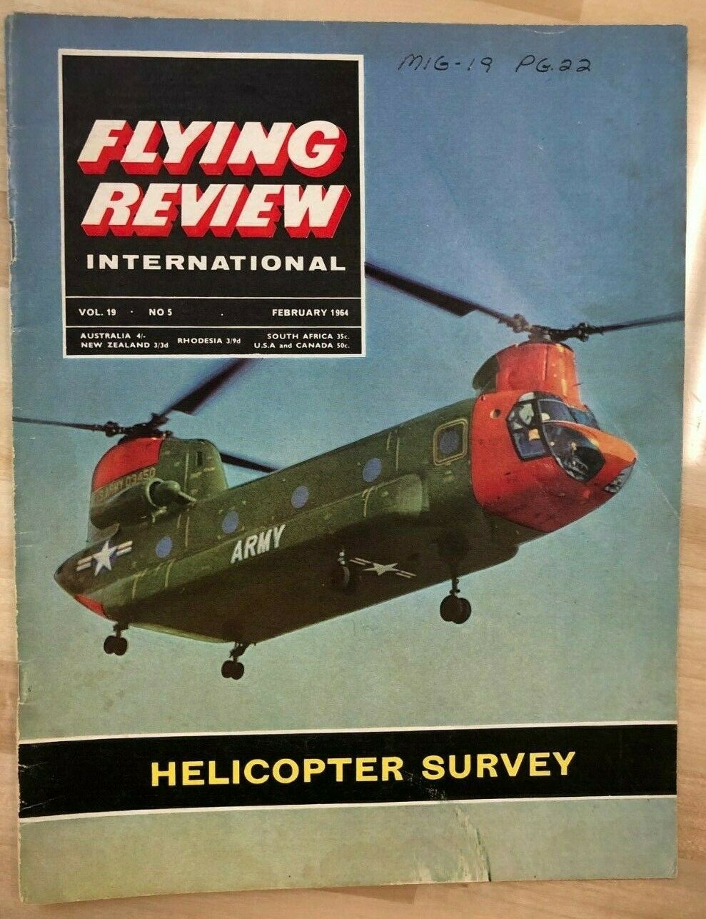 FLYING REVIEW INTERNATIONAL UK magazine February 1964 helicopter survey ...