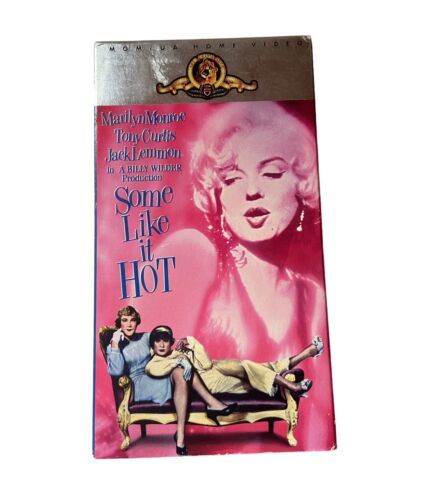 Some Like It Hot 1959 Marilyn Monroe Tony Curtis Romantic Comedy VHS Tape B&W - VHS Tapes