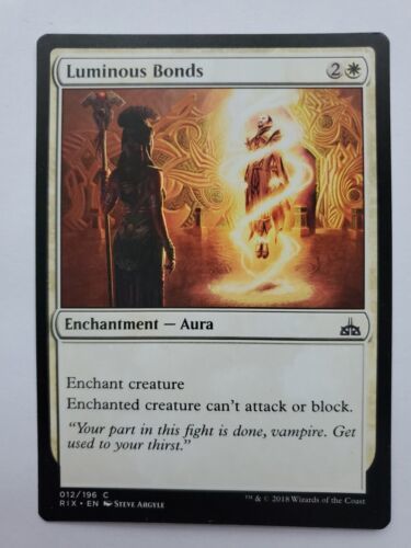MTG Magic The Gathering Card Luminous Bonds Enchantment Aura White ...