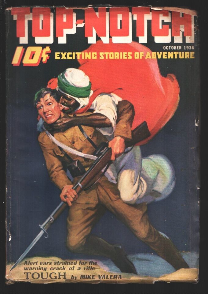 Top-Notch 19/1936-menacing Arab attack terror cover-Hugh B. Cave ...