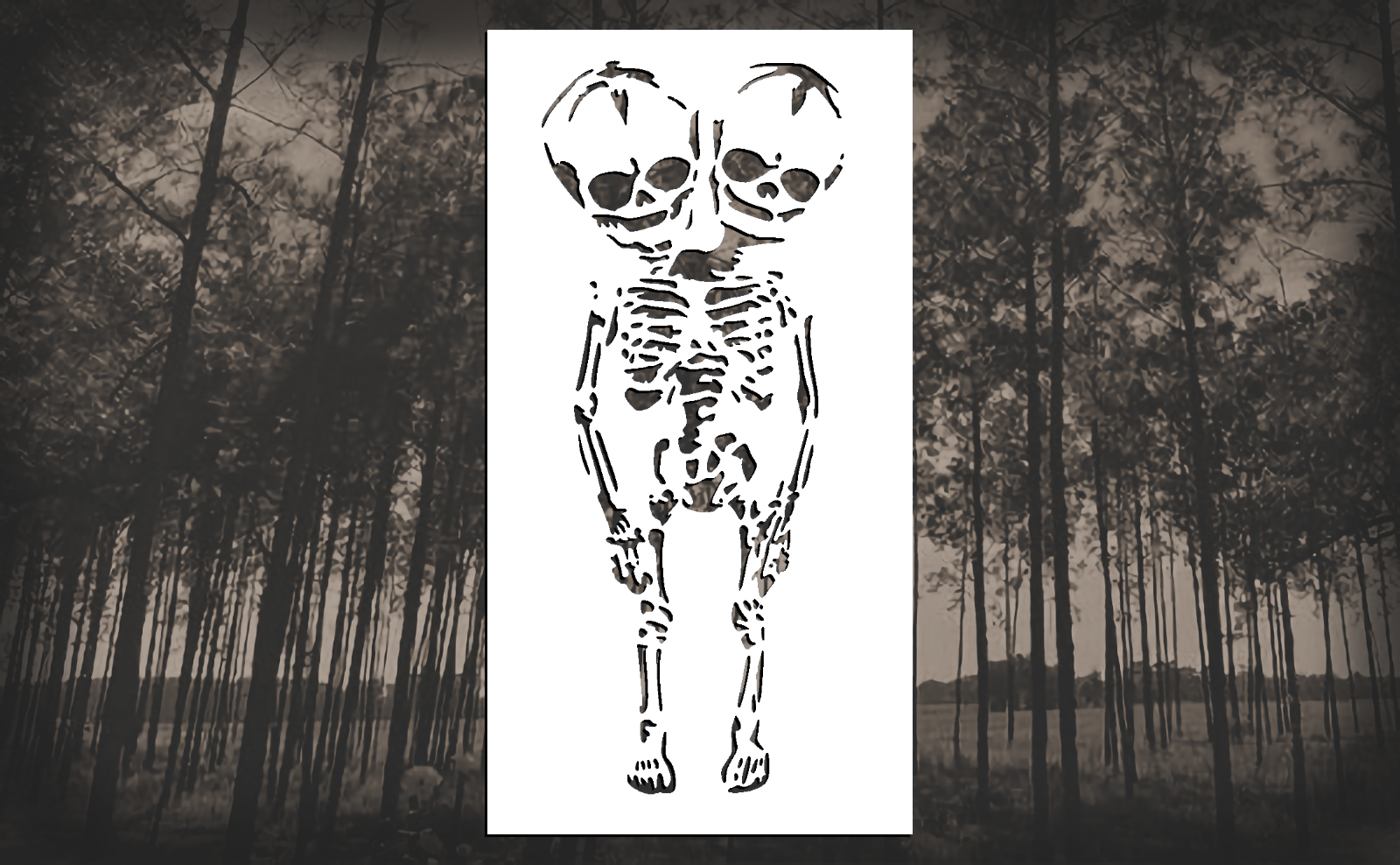 Conjoined Twins Skeleton Reusable Stencil and similar items