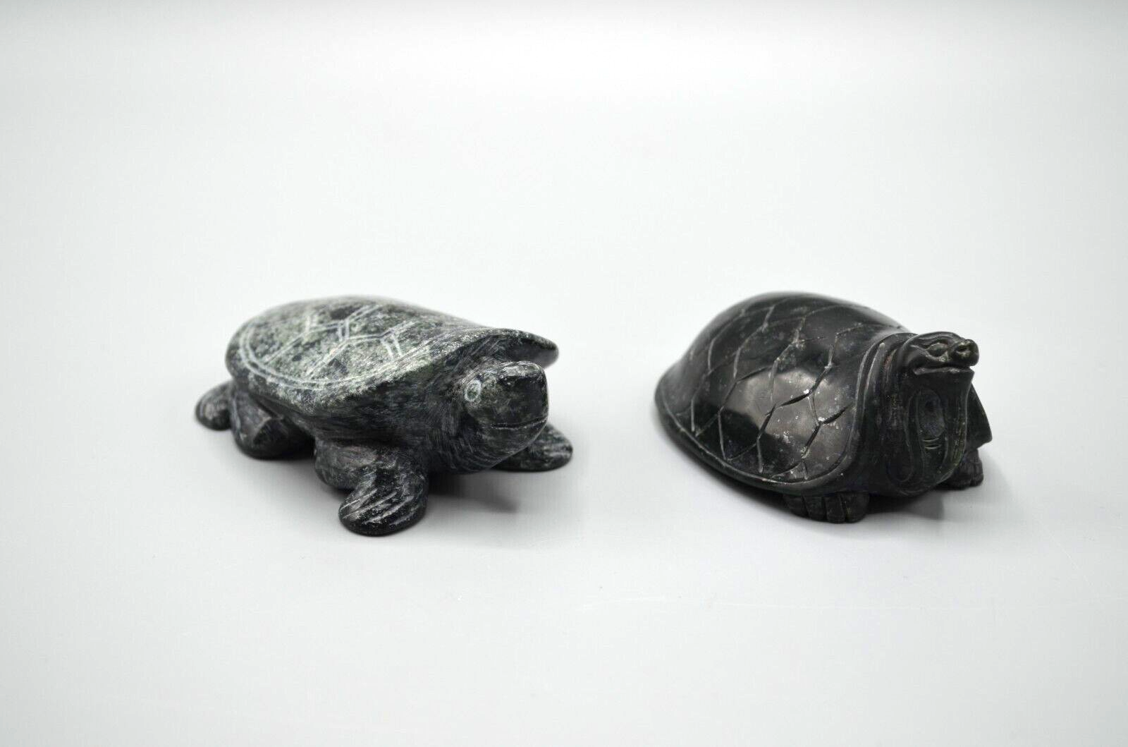 Black Stone Hand Carved Turtle Figurine + Dragon Turtle Chinese Feng ...