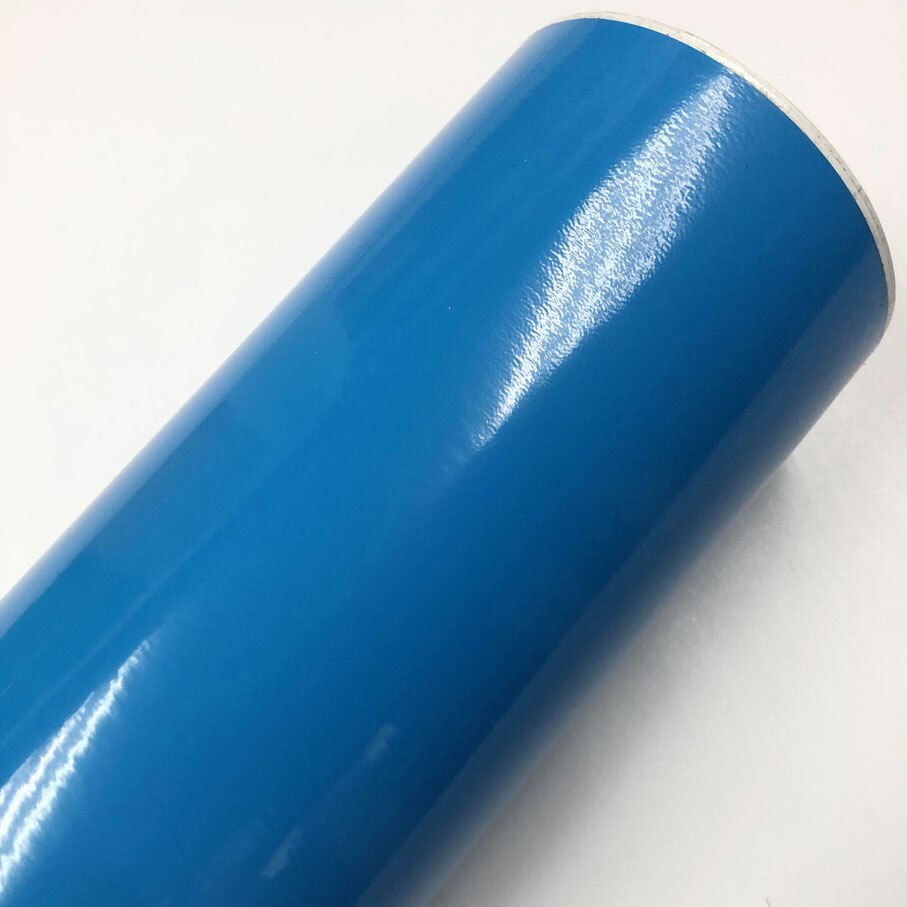 10/20/30/40/50/60*152CM Glossy Sky blue Vinyl Sticker for car wrapping ...