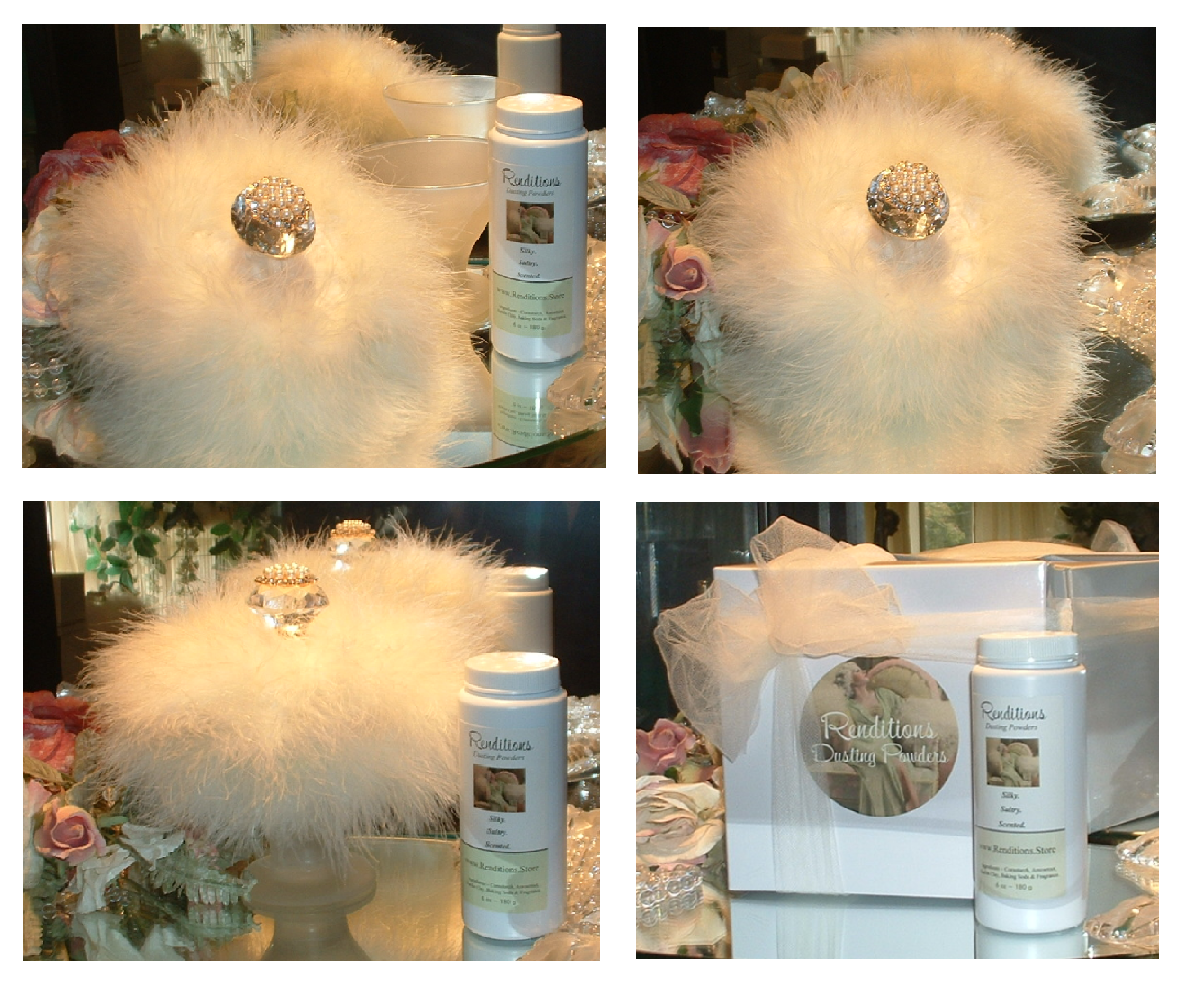 Exotic Leather 6 oz Perfumed Dusting Powder w/ Puff & Stand by ...