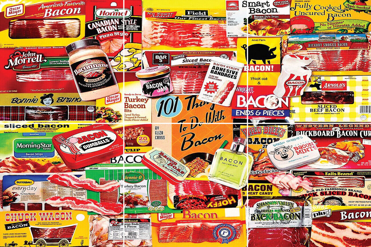 pig bacon meat tile art kitchen decor ceramic mural medallion ...