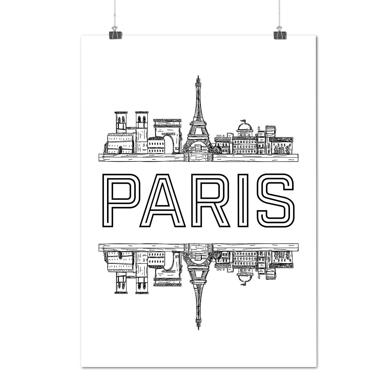 Paris City Design France Icon Matte/Glossy Poster A0 A1 A2 A3 A4 ...