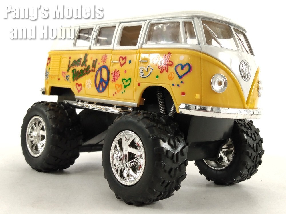 VW T1 (Type 2) "Peace and Love" Bus Off Road 1/32 Scale Diecast Model ...