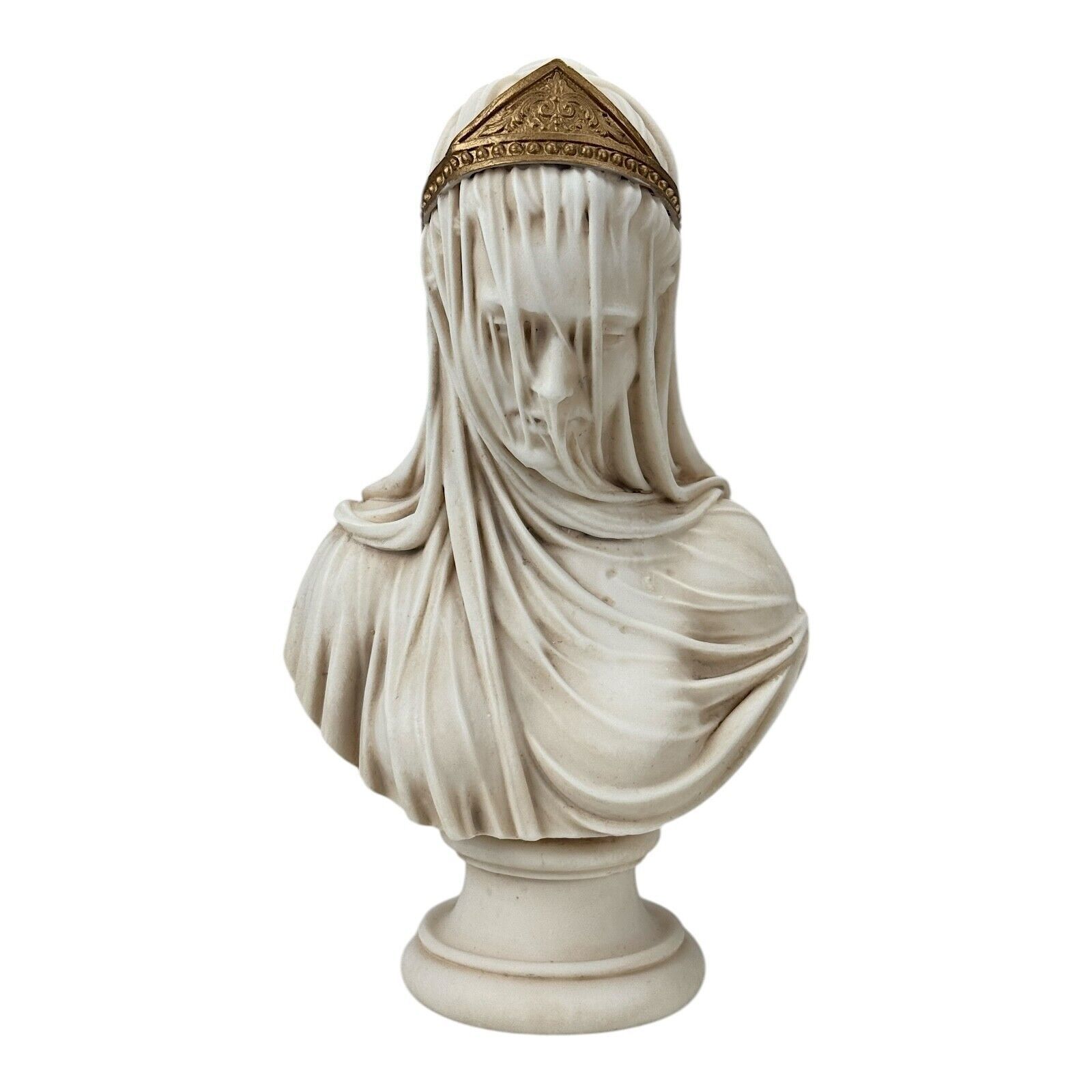 The Veiled Maiden Lady Bust Sculpture by Monti 1875 Cast Marble Statue ...