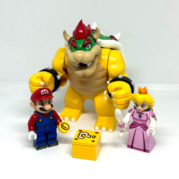 PLTOYS Mario Princess Peach and Bowser Super Mario 3-Pack Minifigure ...