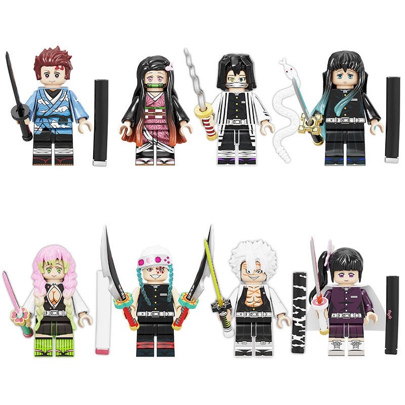 16pcs Kimetsu no Yaiba Demon Slayer Hashira Tanjiro Inosuke Akaza ...