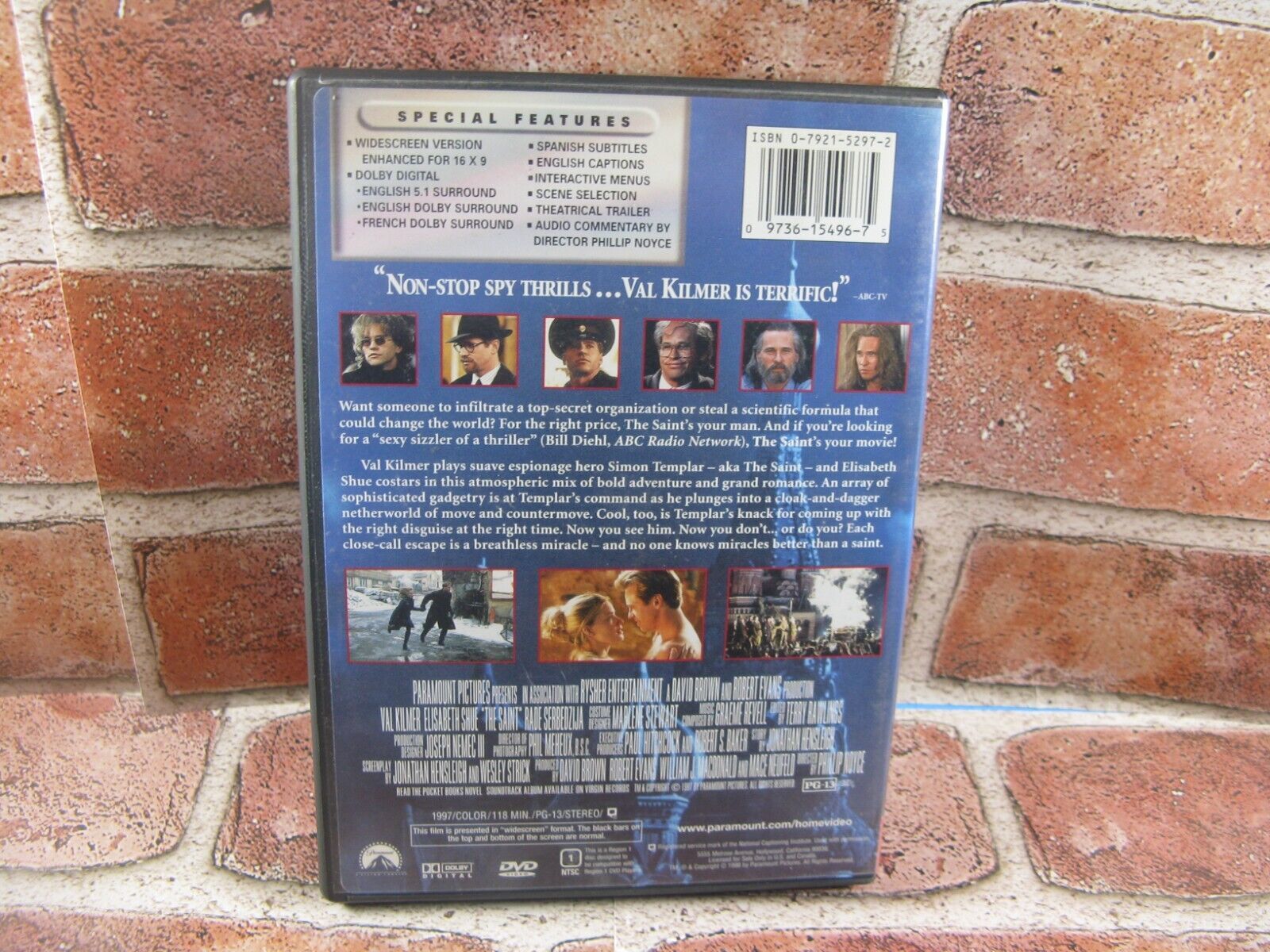 The Saint (DVD, 1998) Val Kilmer - Elisabeth Shue Widescreen - DVDs ...