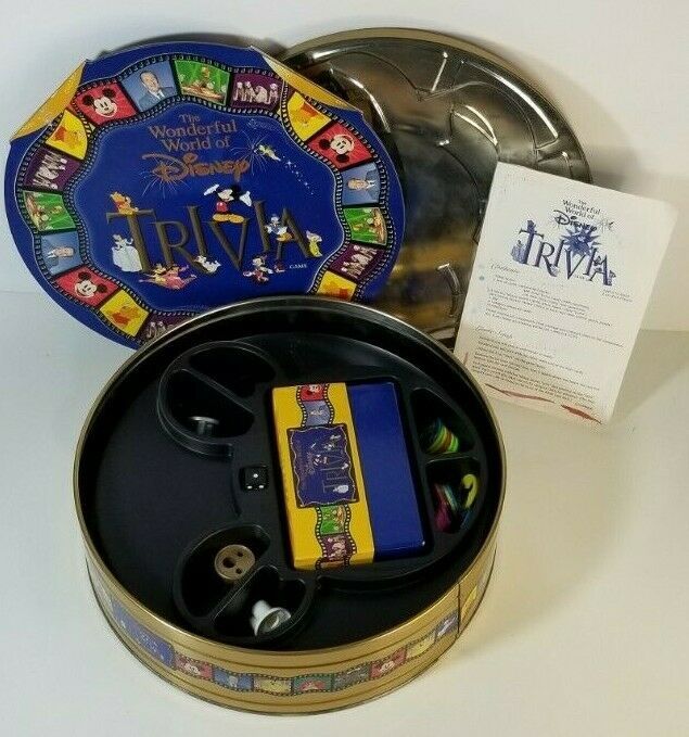 Disney Trivia Board Game Collectible Tin 1997 Wonderful World of Disney ...