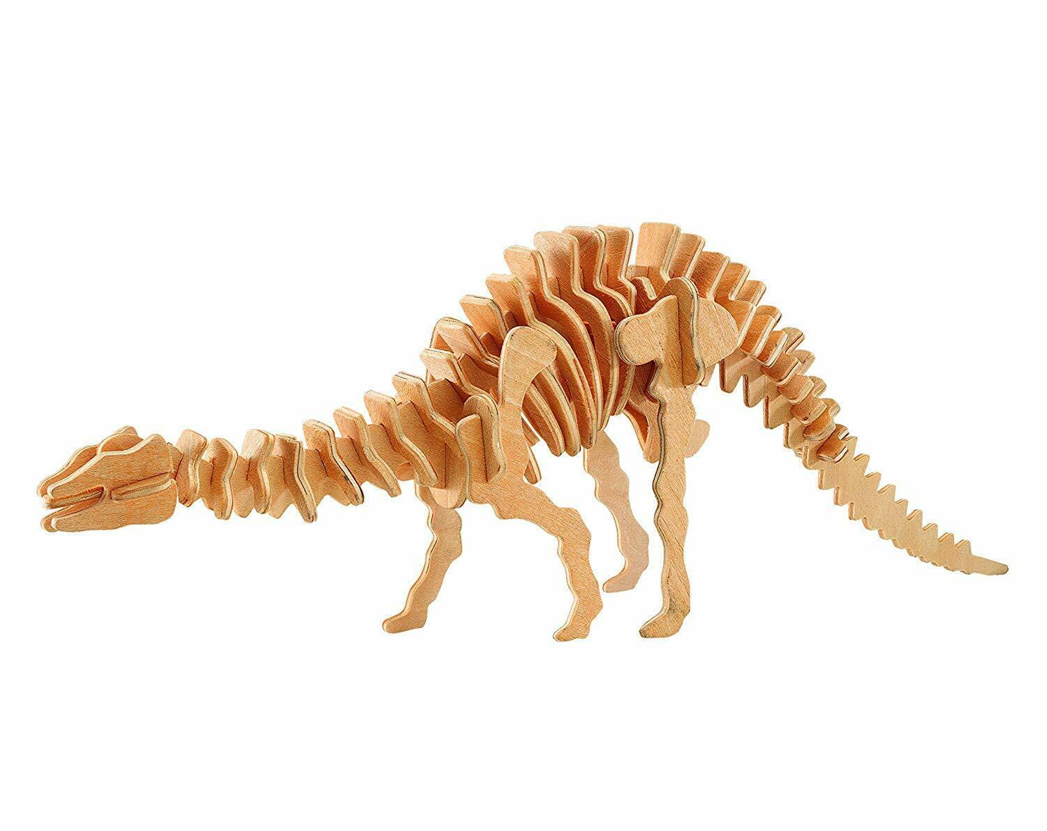 Confezione 3D Legno Puzzle Dinosaurus - T-Rex,Stegosaurus,Triceratopo ...