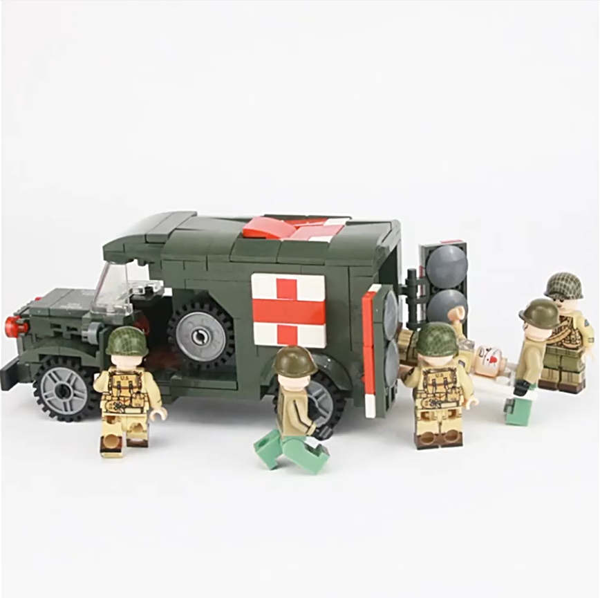 WW2 US Army Military Medic Team Minifigures Set The Dodge WC-54 and ...