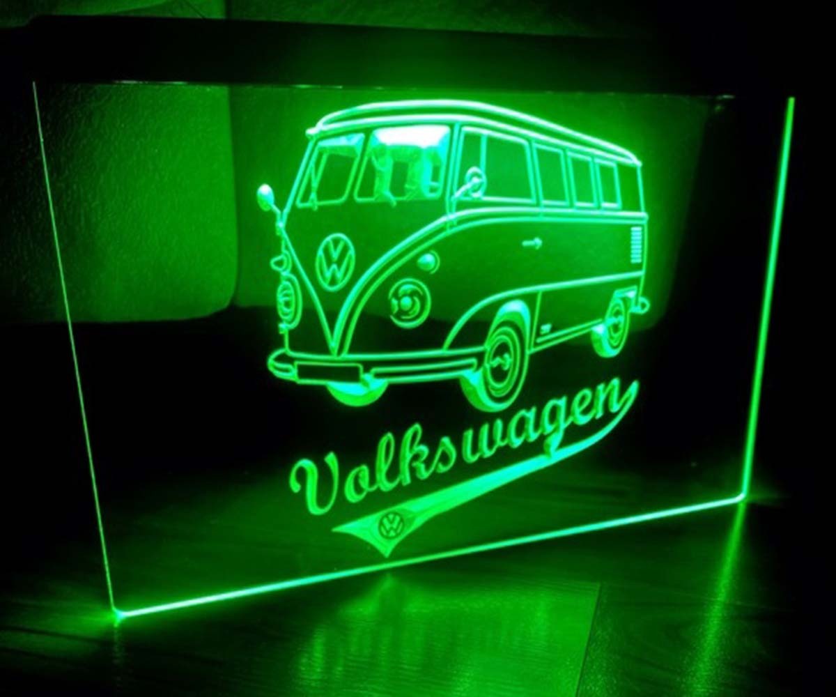 Volkswagen VW Bus Led Neon Sign Hang Signs, Wall Home Decor Craft Art ...