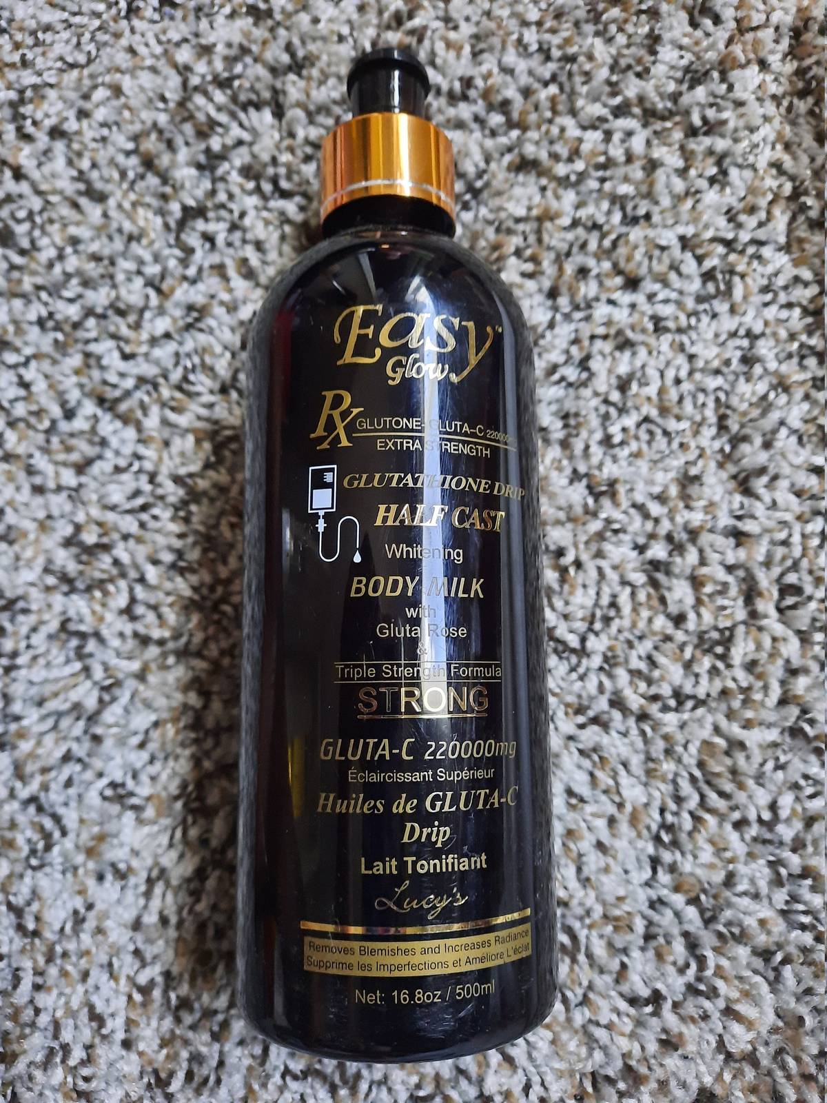 Easy Glow glutathione drip half cast whitening body lotion.500ml.triple ...