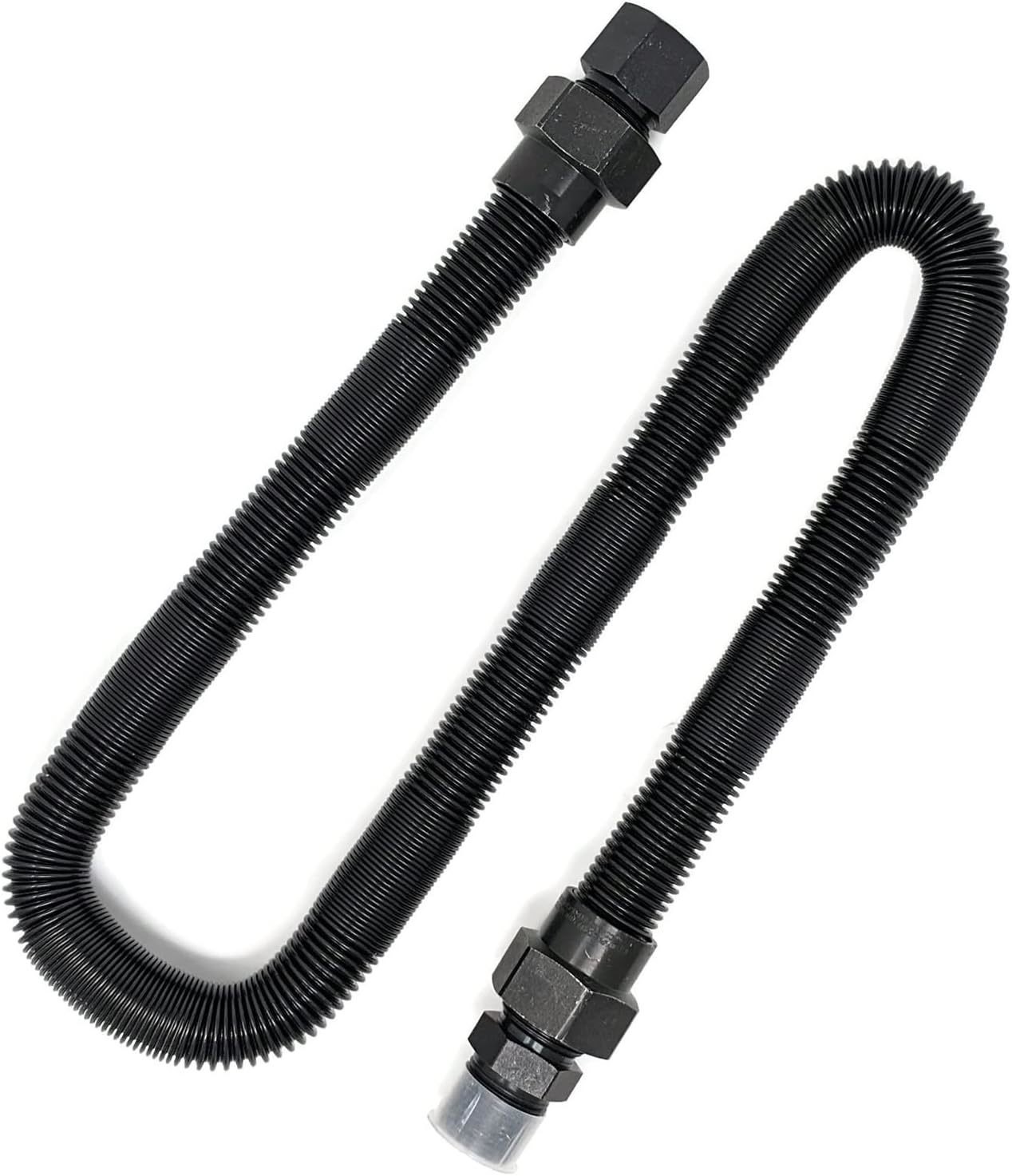 3/4" Whistle Free Gas Flex Line For Fire Pit, Black, From Midwest, 36 ...