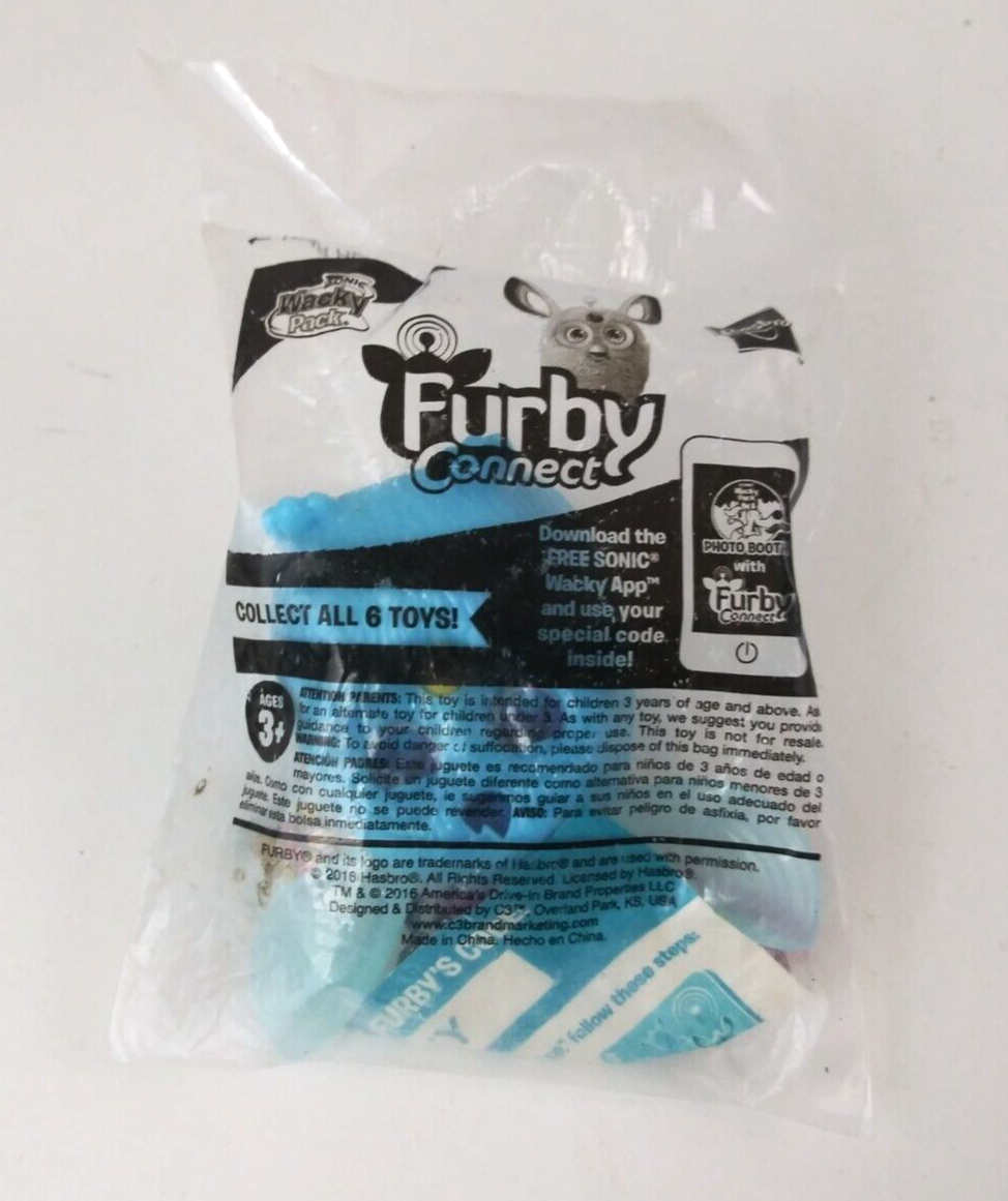 New 2016 Hasbro Blue Furby Connect Sonic Wacky Pack Toy Sealed - Fast Food