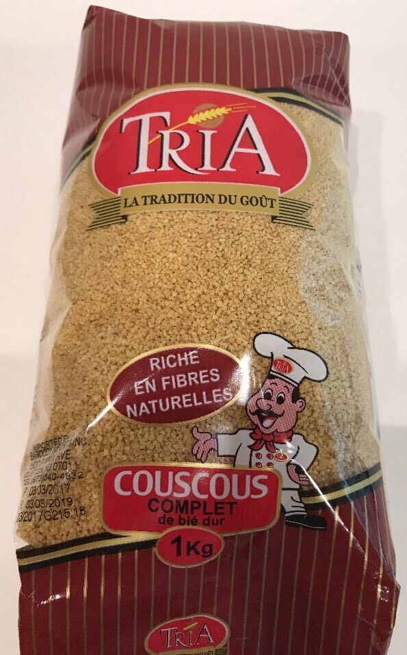 COUSCOUS TRIA Whole Wheat Fine Complet Moroccan 2.2 Lb Vegan Vegetarian ...