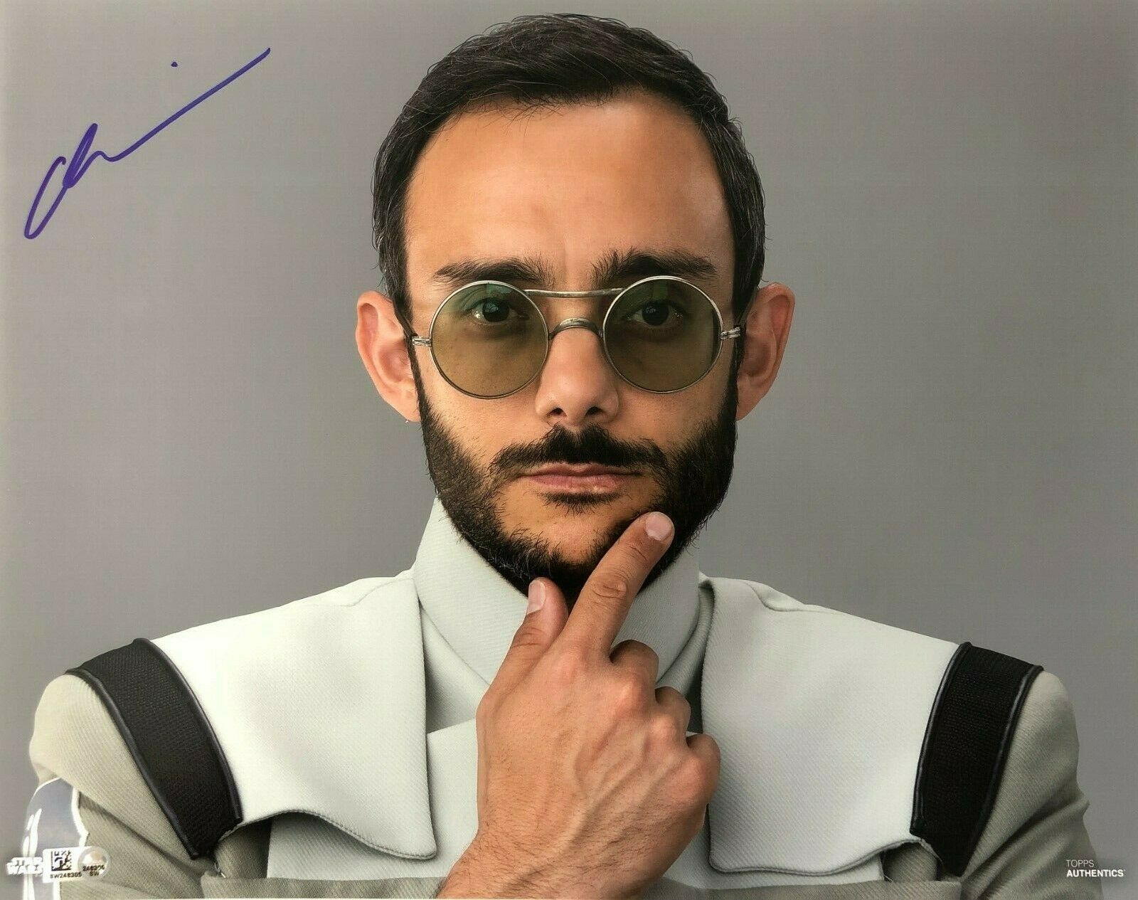 Omid Abtahi Signed Star Wars Mandalorian Pershing 11x14 Photo Topps COA ...