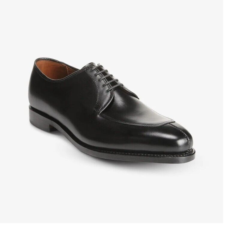 Black Leather Men's Derby Split Toe Oxford Shoes, Handmade Formal Dress ...