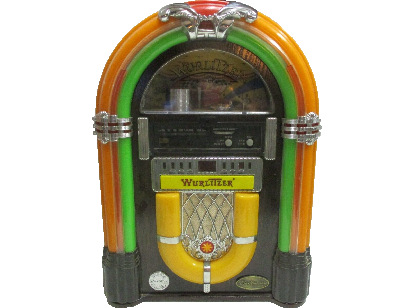 Wurlitzer Juke Box Stereo FM CD Player Model WR-18 With Replacement Remote 18" T - Machines