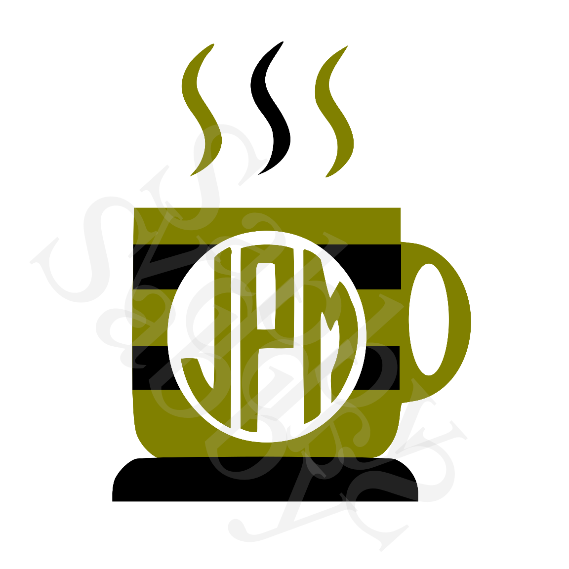 Cup Letter JPM 4-Digital ClipArt-Monogram-Art Clip-Gift Tag-Cup ...