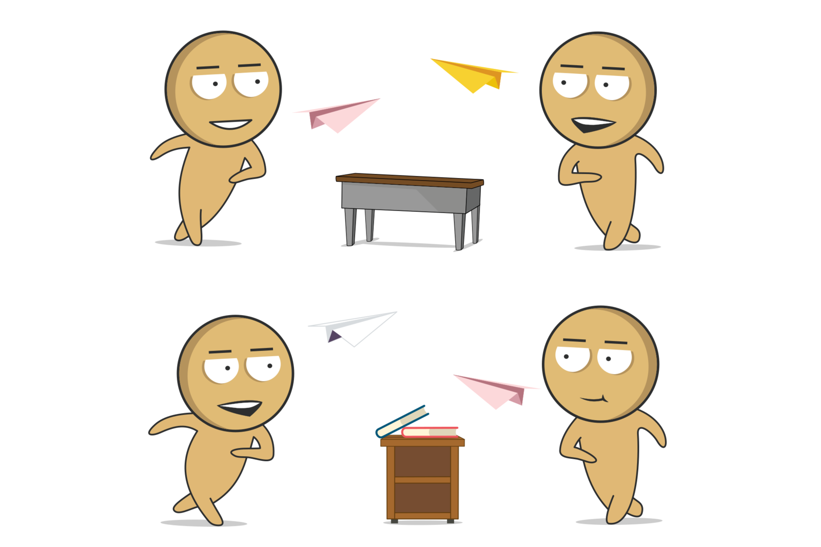 Paper airplane clipart, Digital Clipart, Characters clipart, Characters ...
