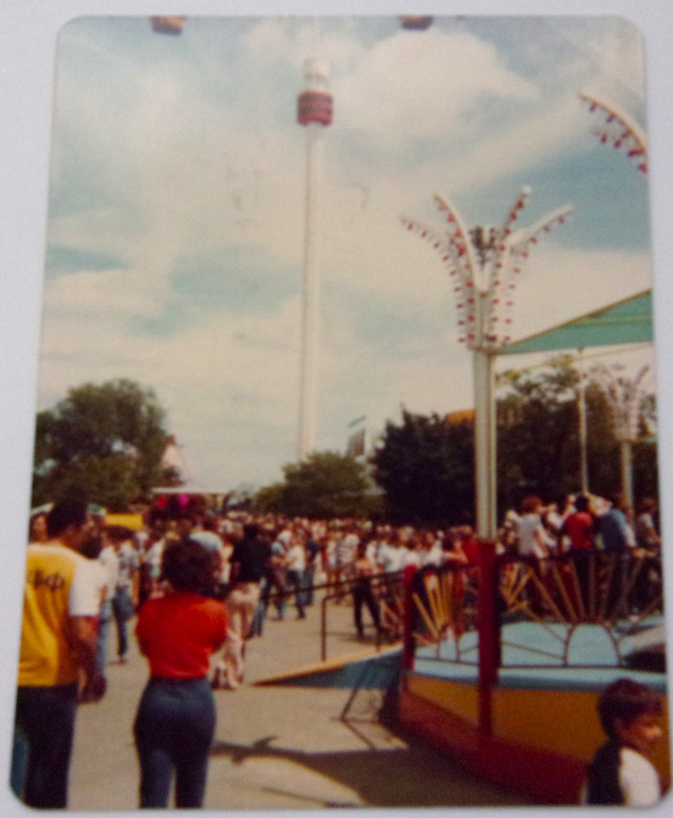 Vintage Cedar Point View Of The Crowd Color Photo 1980 - Photographs