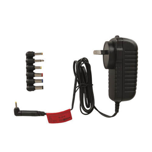 Jaycar Power Adaptor (7 Plugs) - 24VDC 1.25A - Multipurpose Batteries ...
