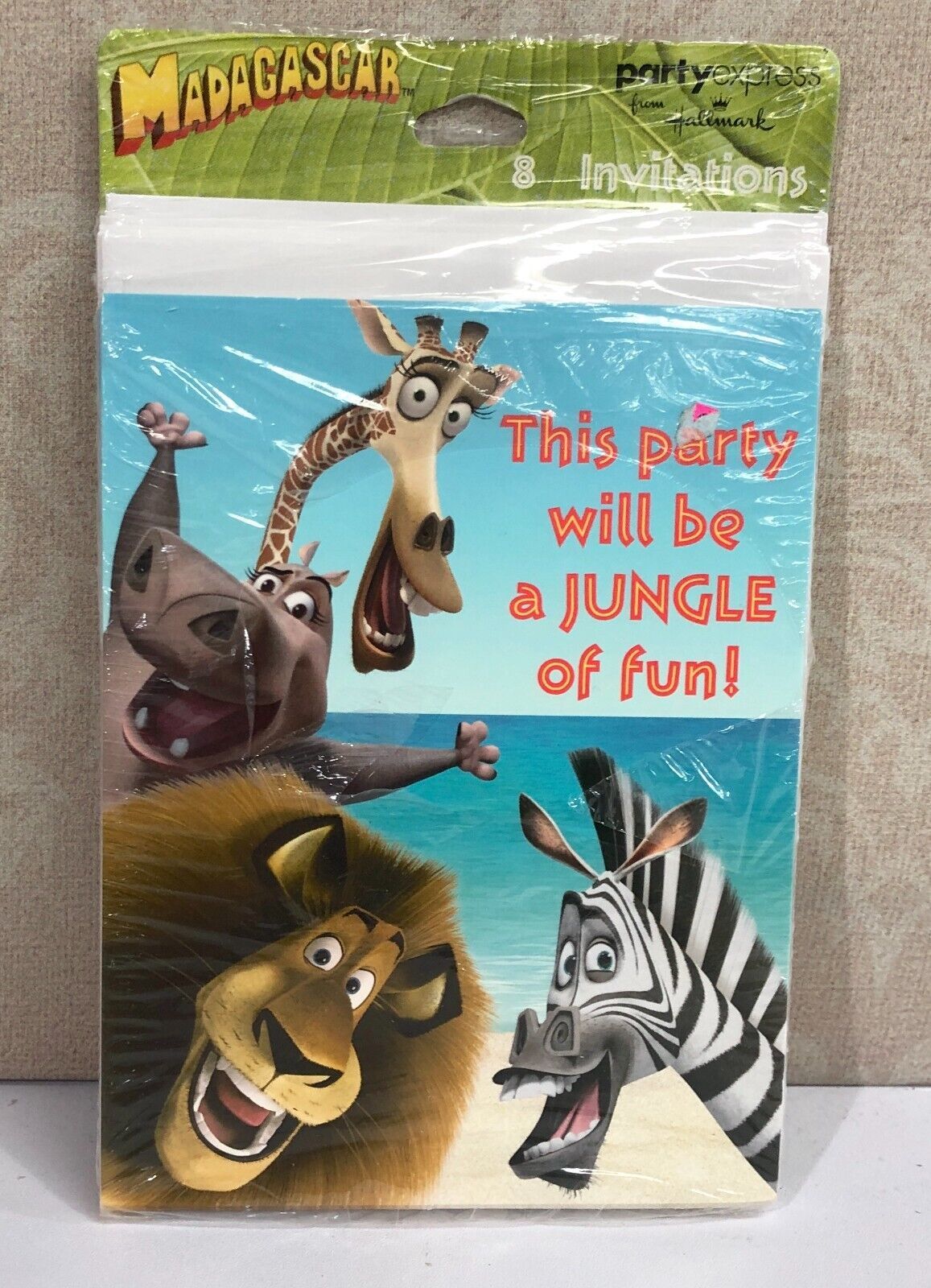 Hallmark Madagascar Jungle Of Fun Party Invitations 8 Eight Total ...