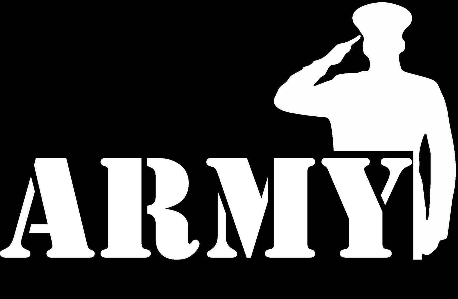 US ARMY Salute Silhouette Decal Vinyl Car Window Decal Bumper Sticker ...