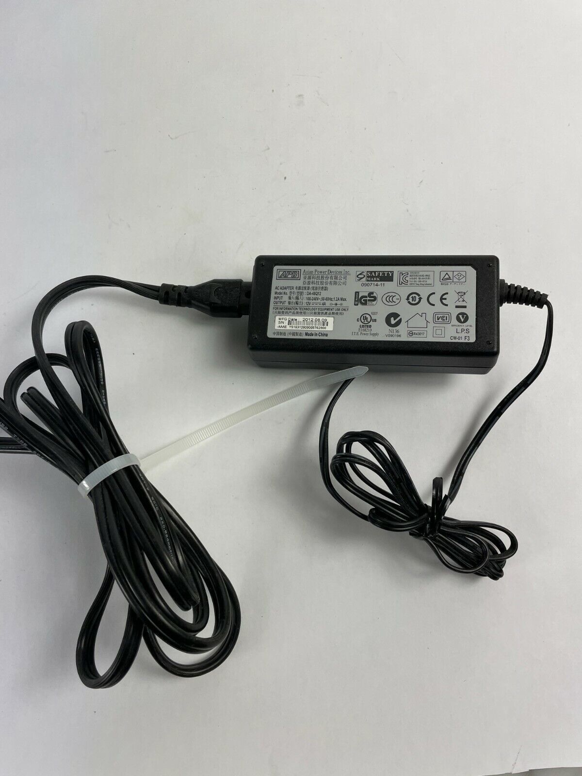 Genuine APD DA-48Q12 Ac Adapter Output 12 V 4 A Power Supply Adapter ...