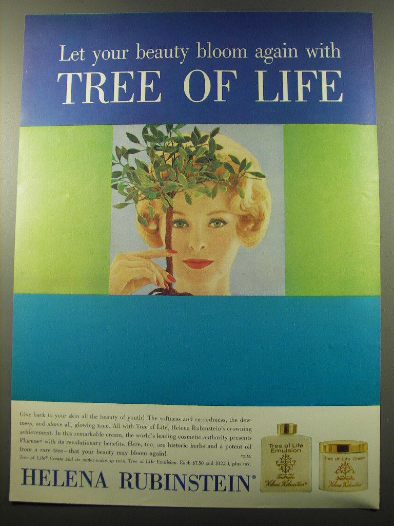 1959 Helena Rubinstein Tree of Life Emulsion and Cream Advertisement ...
