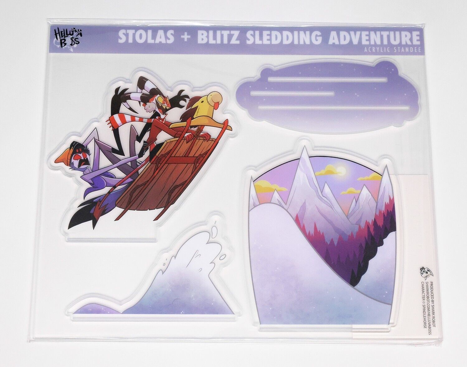 Helluva Boss Stolas + Blitz Sledding Adventure Acrylic Standee Stand ...