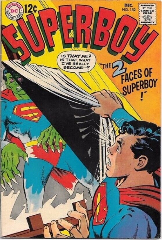 Superboy Comic Book #152 DC Comics 1968 NICE COPY E - Comics