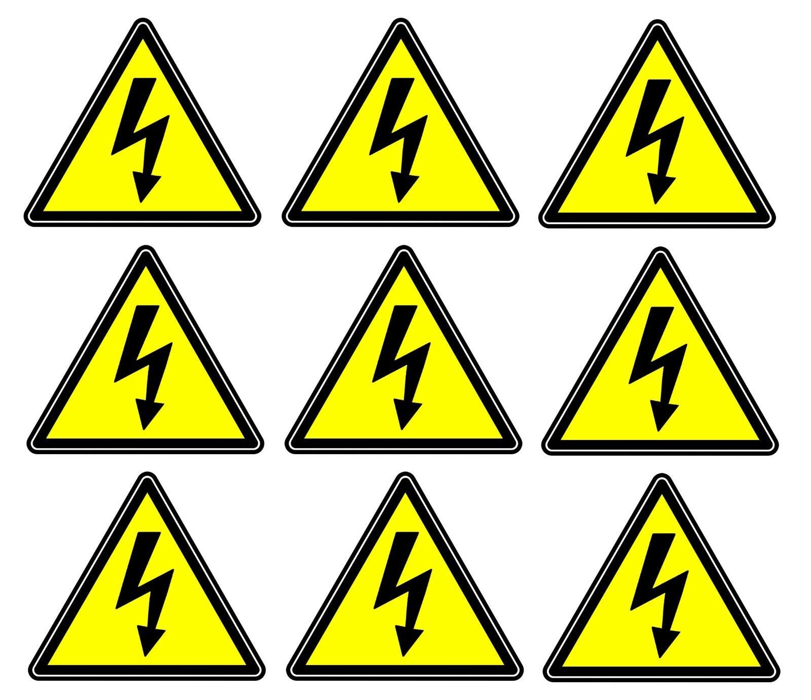 x12 Danger Warning High Voltage Logo Symbol Sticker Decal Pack Lot ...
