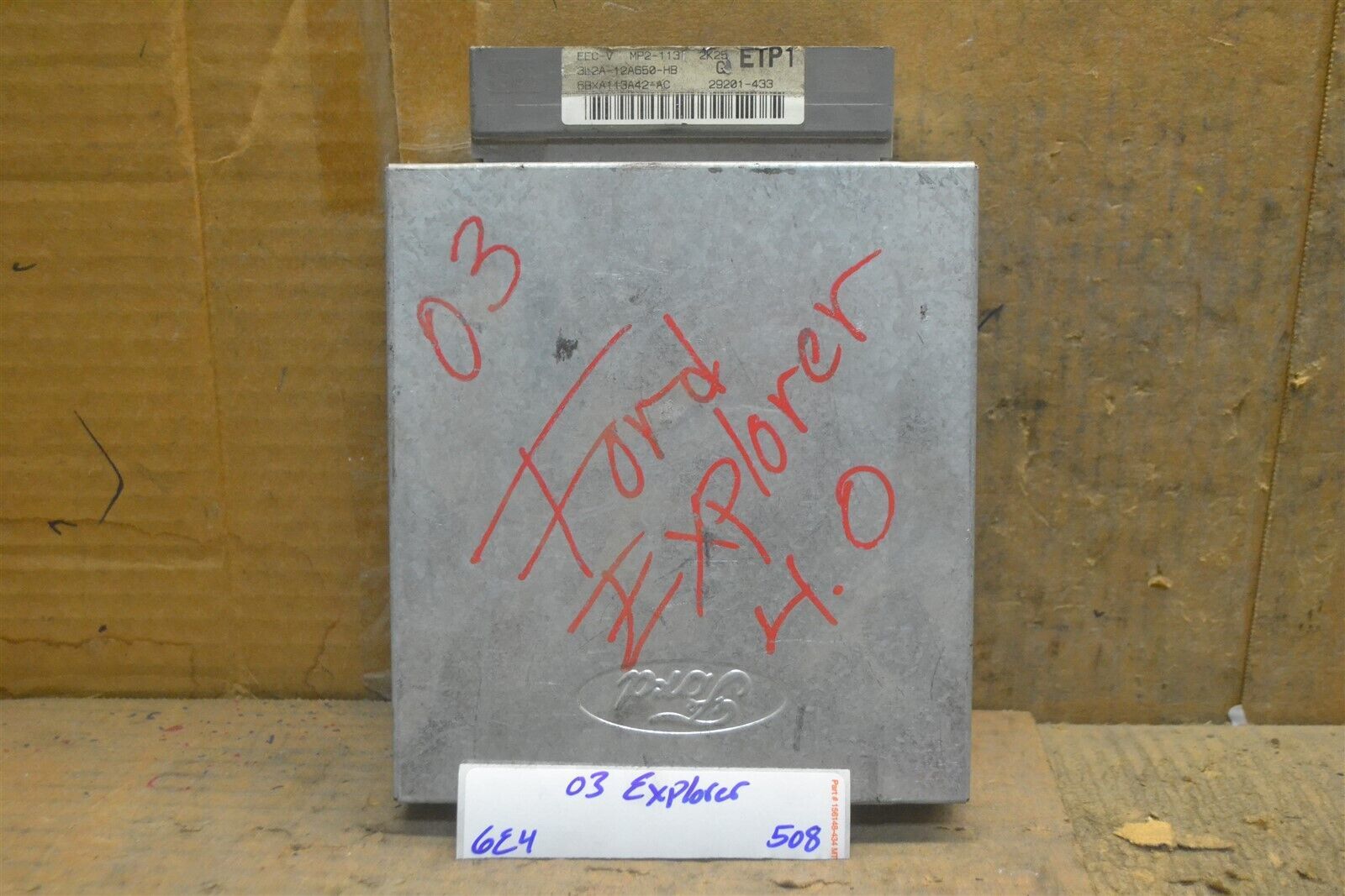 2003 Ford Explorer Engine Control Unit ECU 3L2A12A650HB Module 508-6E4 ...