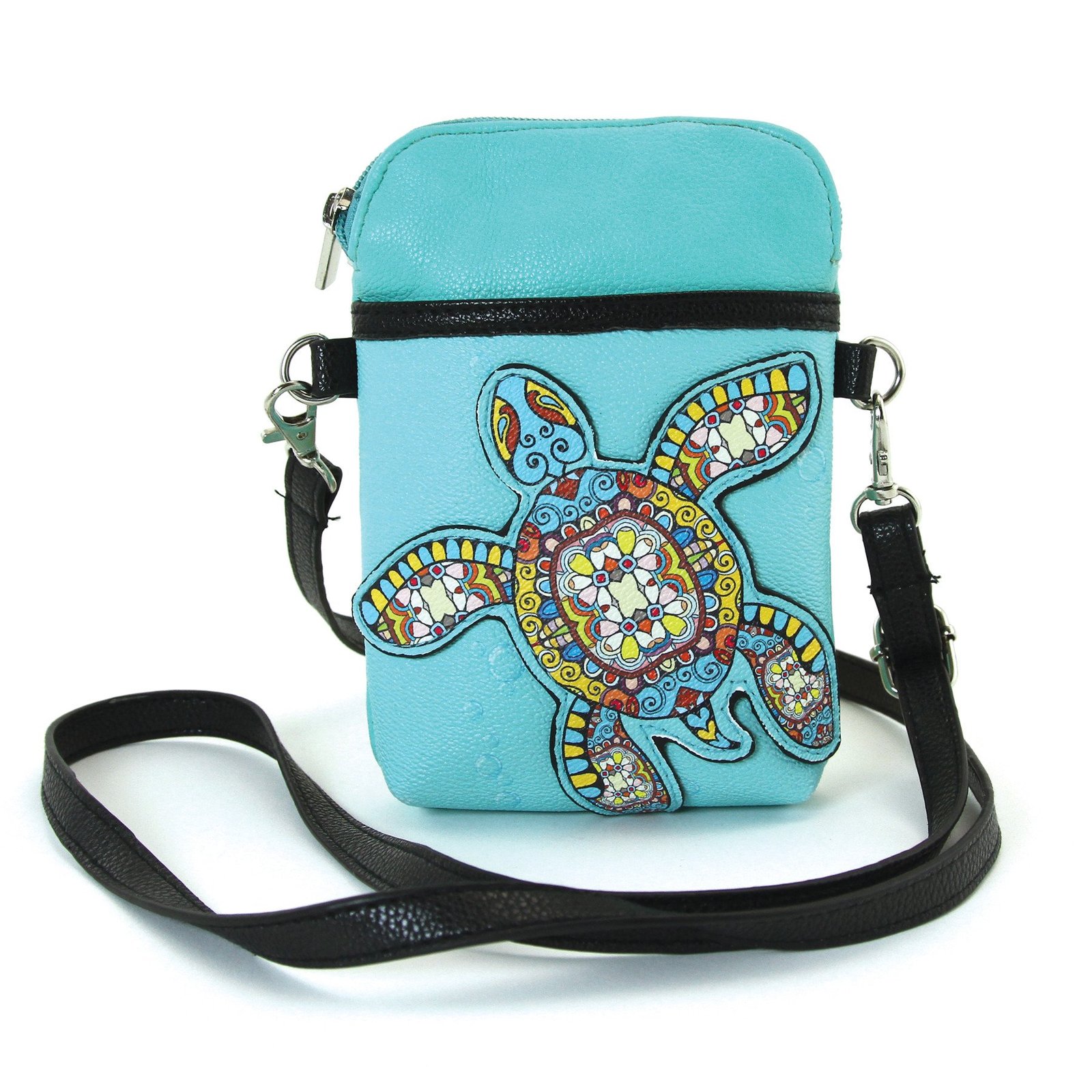 Small Turtle Shoulder Bag in Vinyl Material - Women's Bags & Handbags