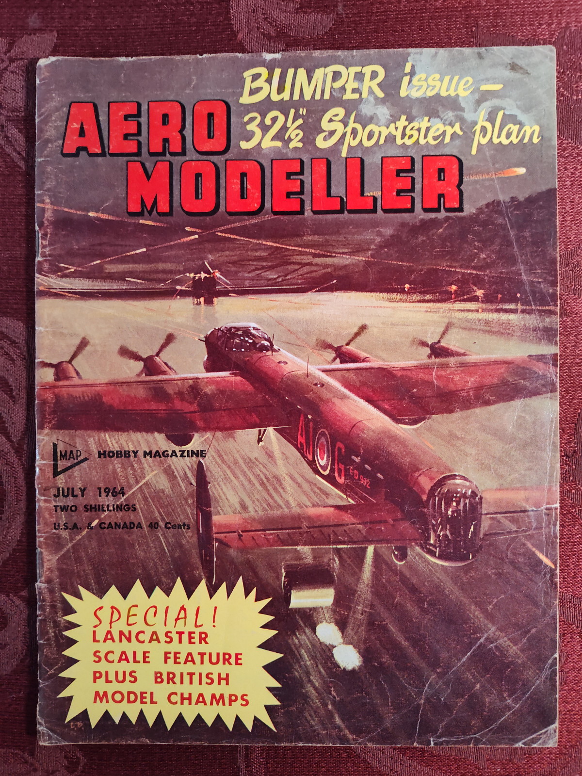 Rare AERO MODELLER magazine July 1964 Avro Lancaster B Mark I And III ...