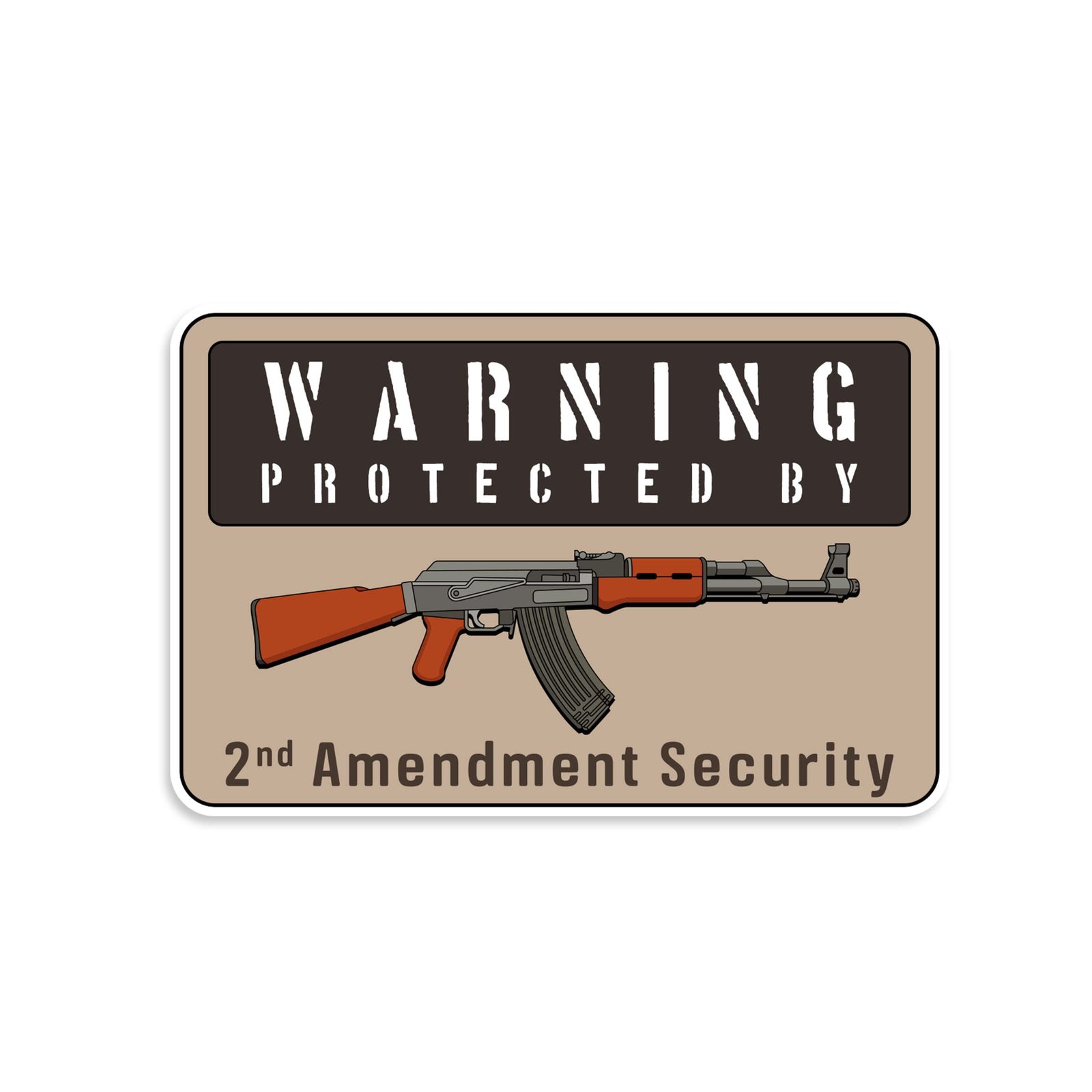 NEO Tactical Gear Warning Protected by 2nd Amendment Vinyl Sticker ...