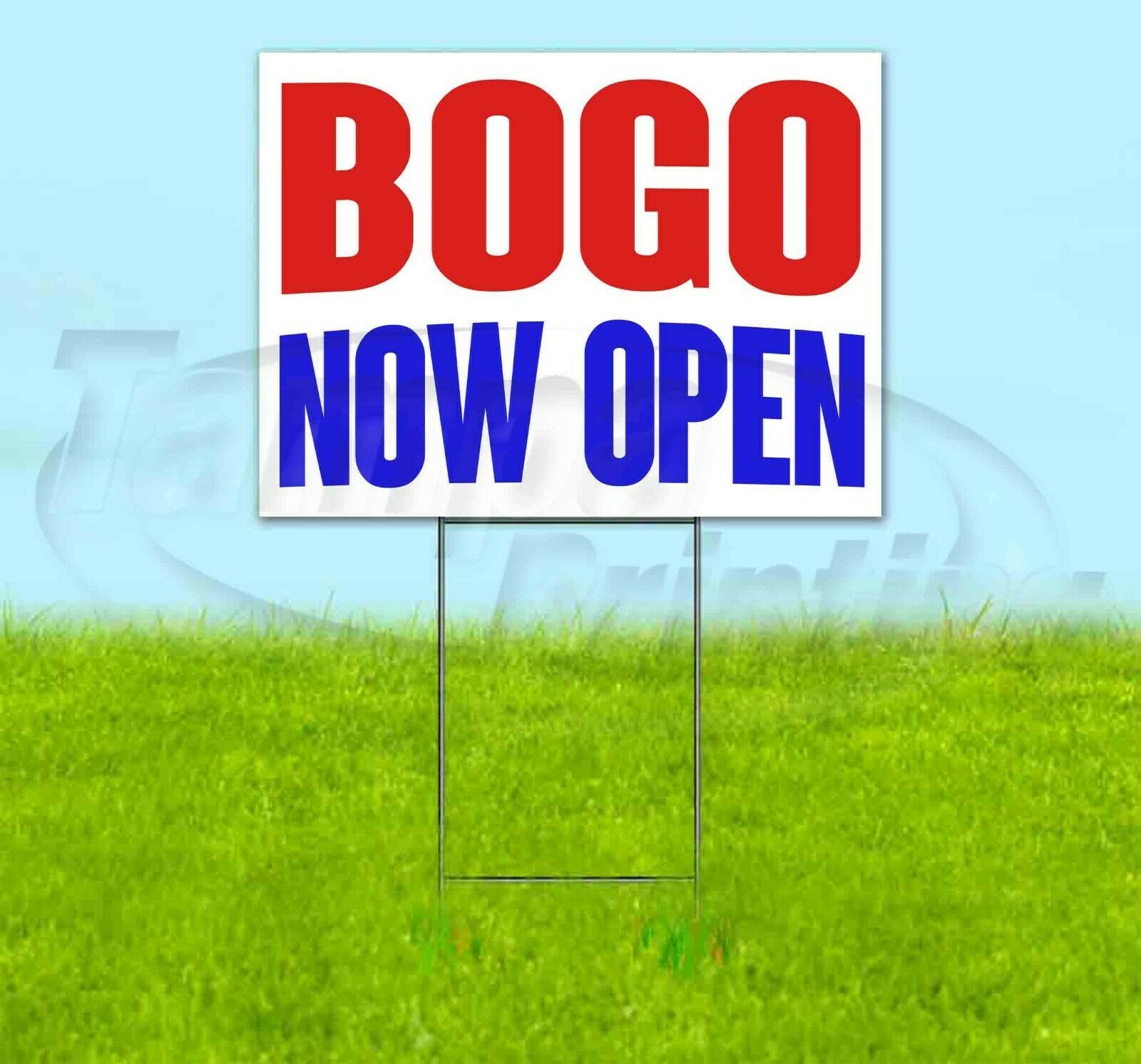 BOGO NOW OPEN Yard Sign Corrugated Plastic Bandit Lawn Decoration USA ...