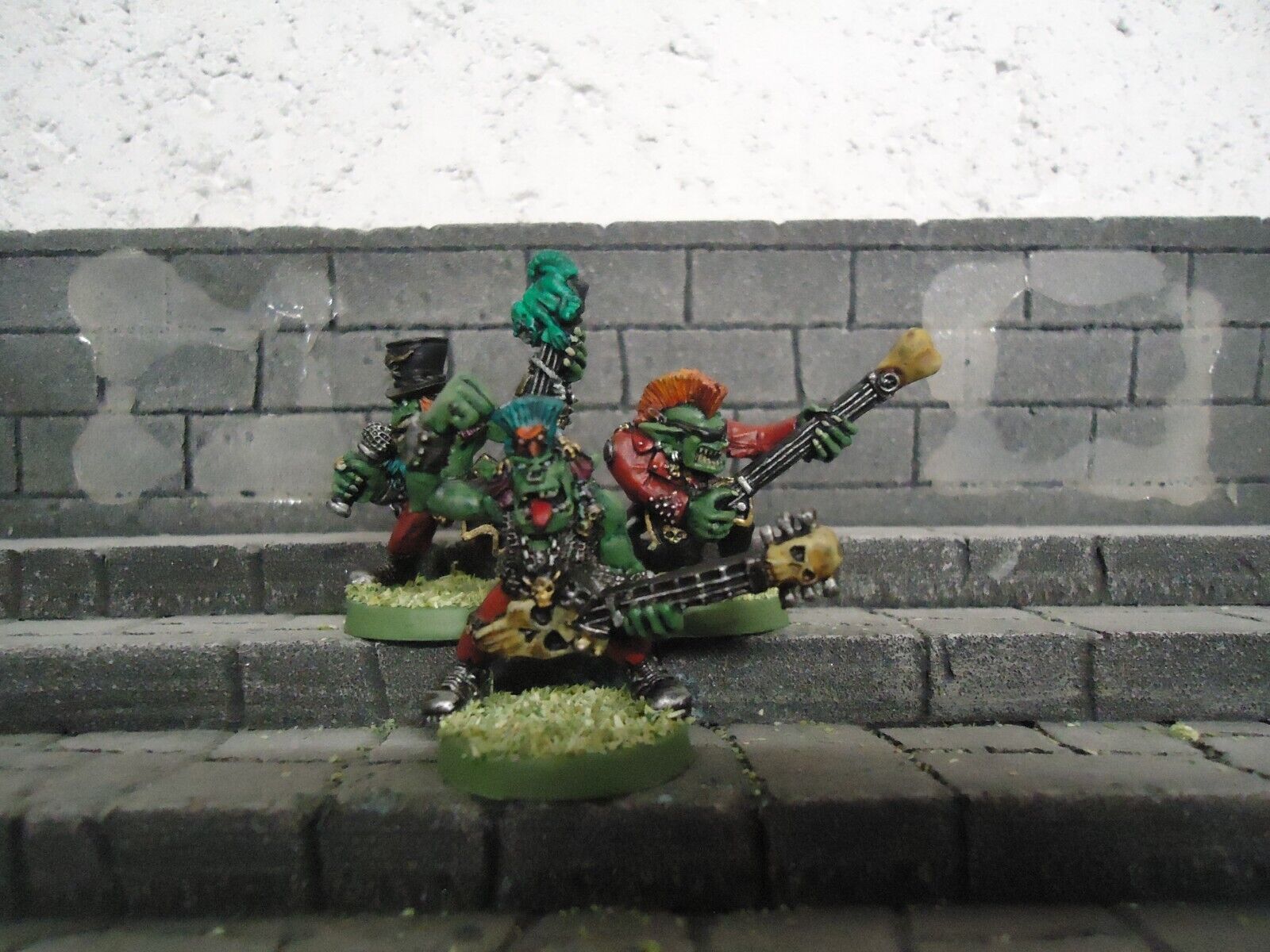 rogue trader ork goff rockers x3 metal warhammer 40k painted citadel ...