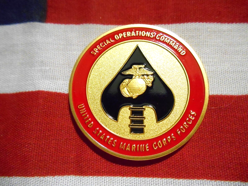 SPECIAL OPERATIONS COMMAND UNITED STATES MARINE CORPS CHALLENGE COIN ...