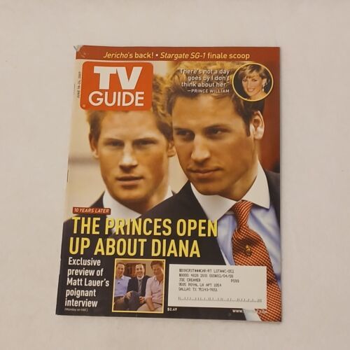 TV Guide Magazine June 18-24, 2007 Princes Open Up About Diana 10 Years ...