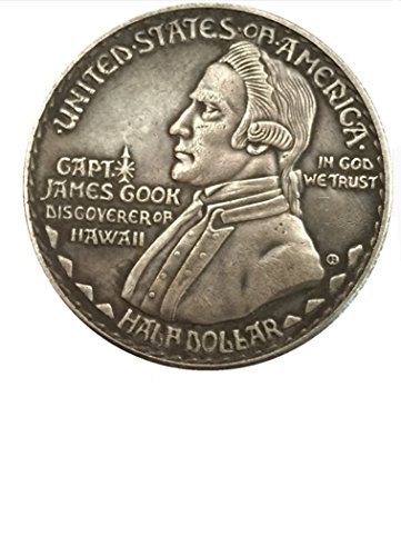 Rare Antique United States 1928 James Cook Silver Color Half Coin ...