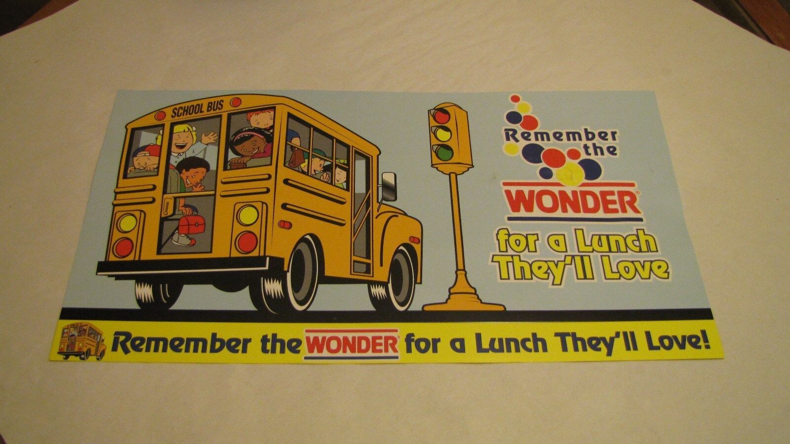 Wonder Bread Cardboard School Bus & Children Poster - Merchandise ...