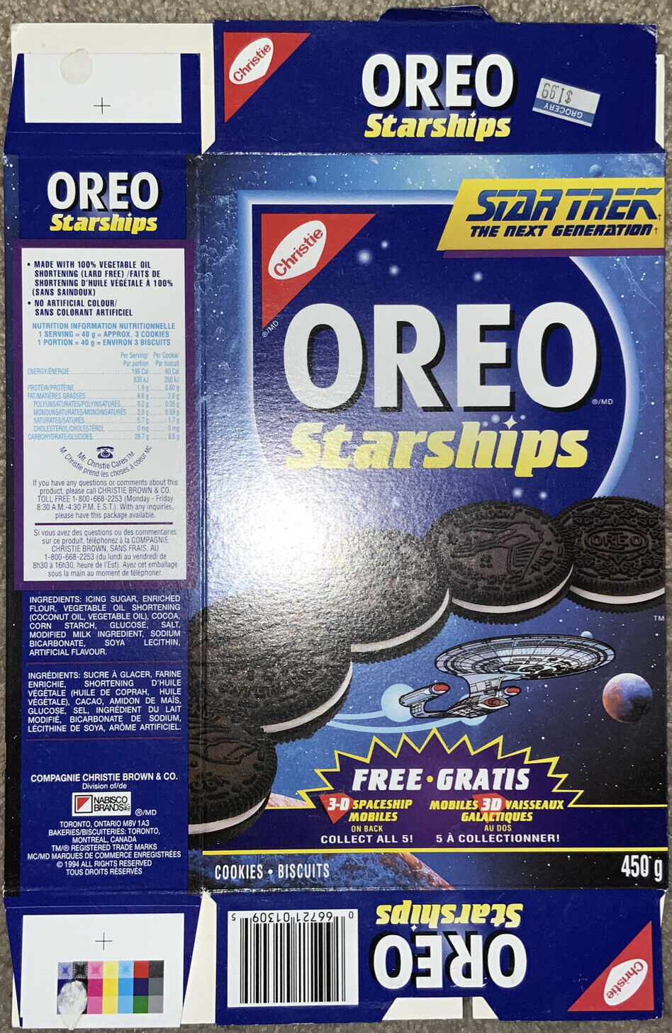 Oreo Cookie-Star Trek: The Next Generation Starships (Christie, 1994 ...