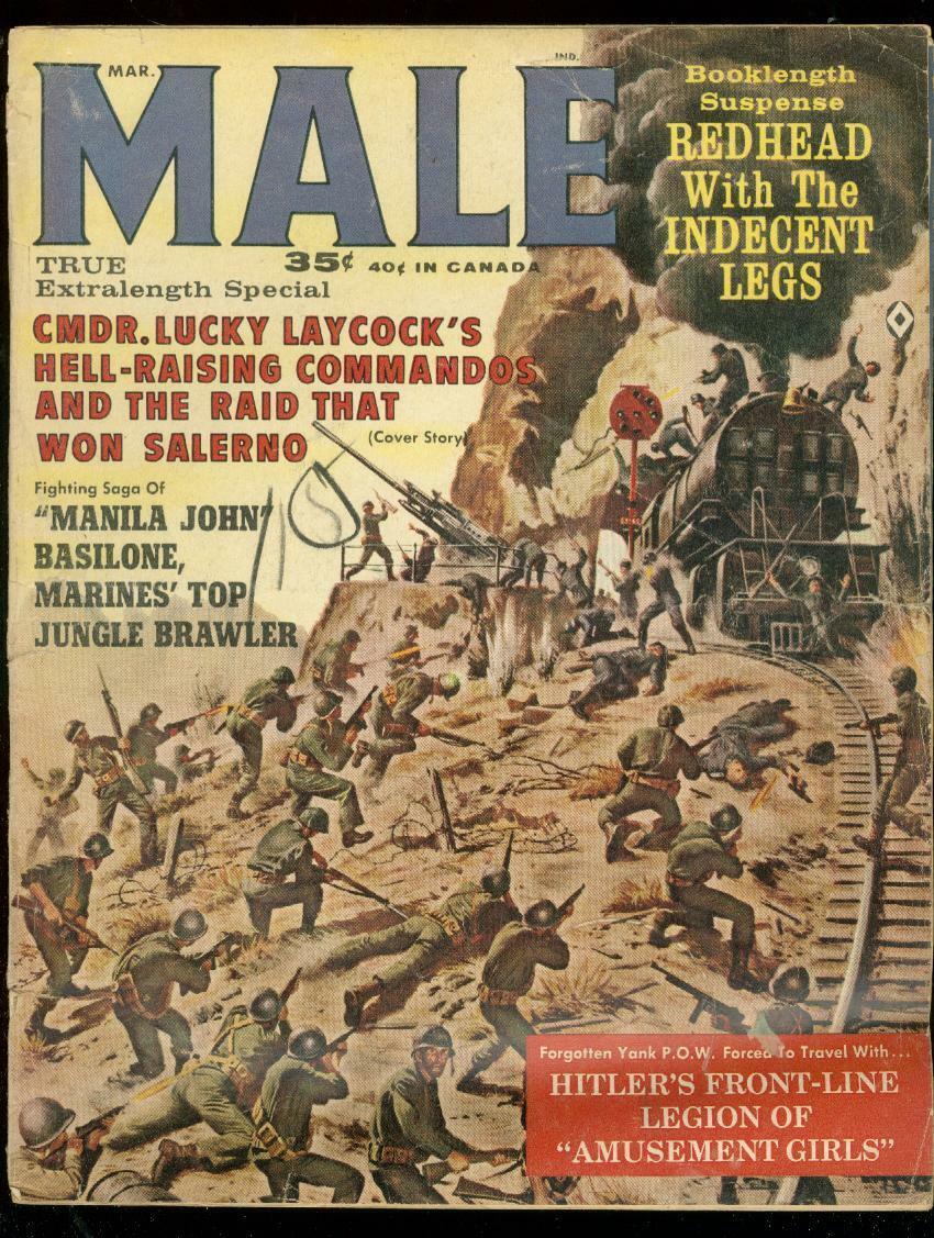 MALE MAGAZINE MARCH 1963-INDECENT LEGS-JUNGLE BRAWLER G - Magazines