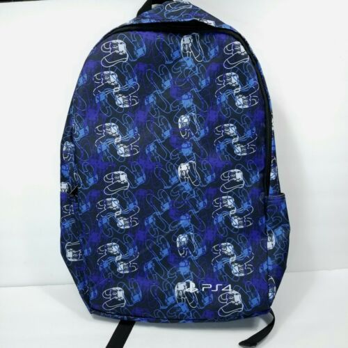 Sony PlayStation Controller Blue Black sublimated print School Backpack ...